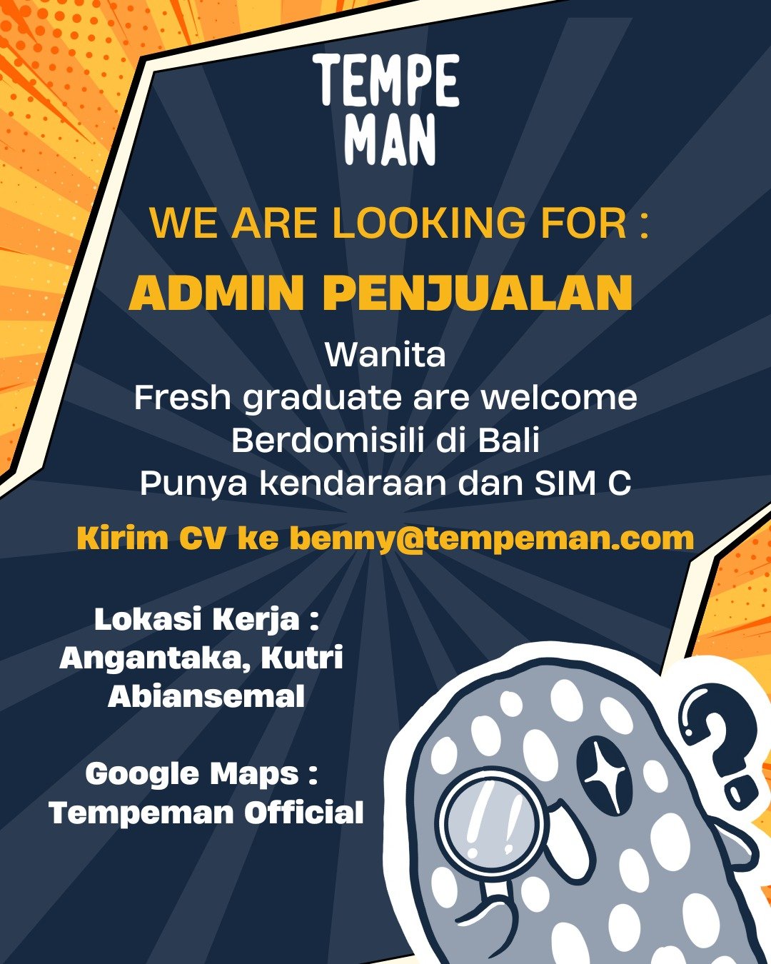 Lowongan Pekerjaan Admin Penjualan di Tempeman Abiansemal - Loker ...